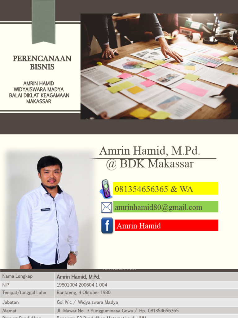 Perencanaan Bisnis Amrin | PDF