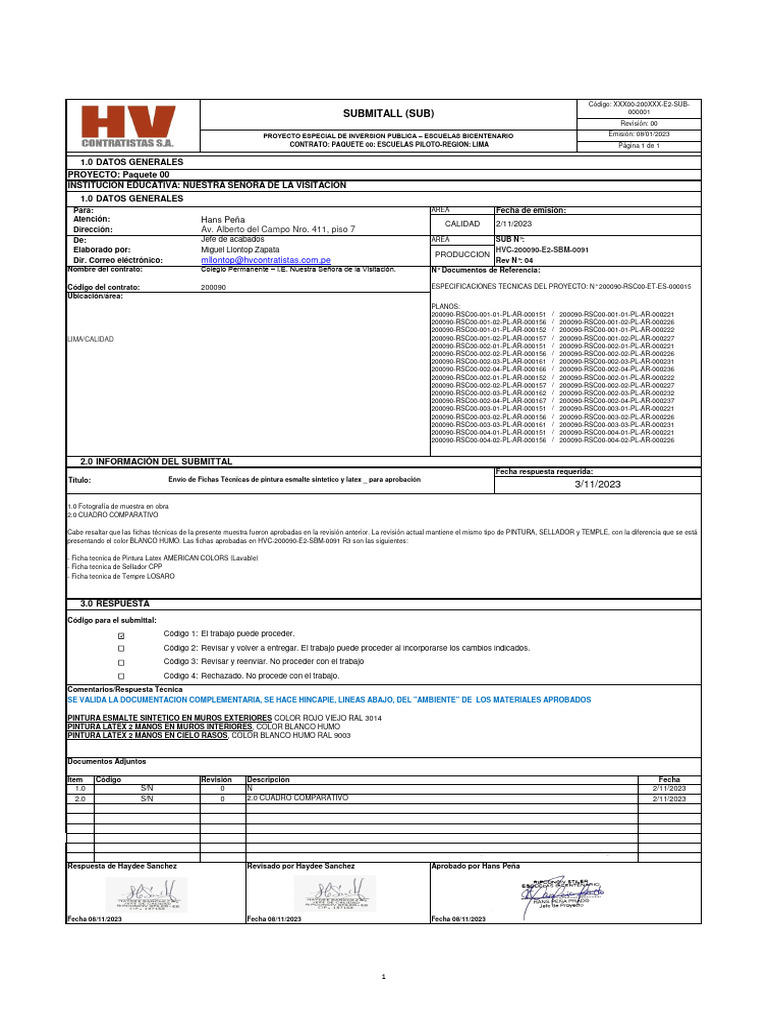 HVC-200090-E2-SBM-0091 R4 - Rpta | PDF