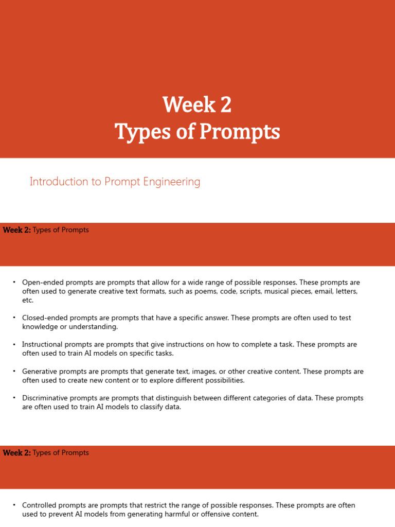 Types of Prompts | Download Free PDF | Artificial Intelligence ...