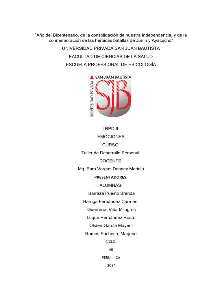 LRPD 2 | PDF | Educación en artes liberales | Ciencias del comportamiento