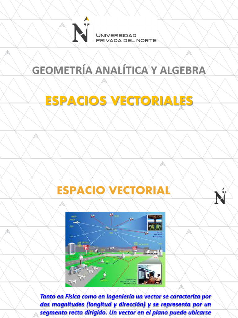 S11-Espacios Vectoriales - 2015 - I | Descargar gratis PDF | Espacio vectorial | Vector Euclidiano