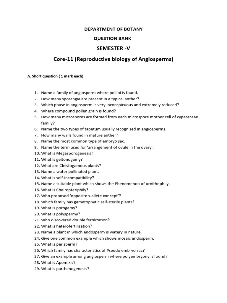 3rd Year Botany Core Paper | PDF | Lipid | Genetically Modified Organism