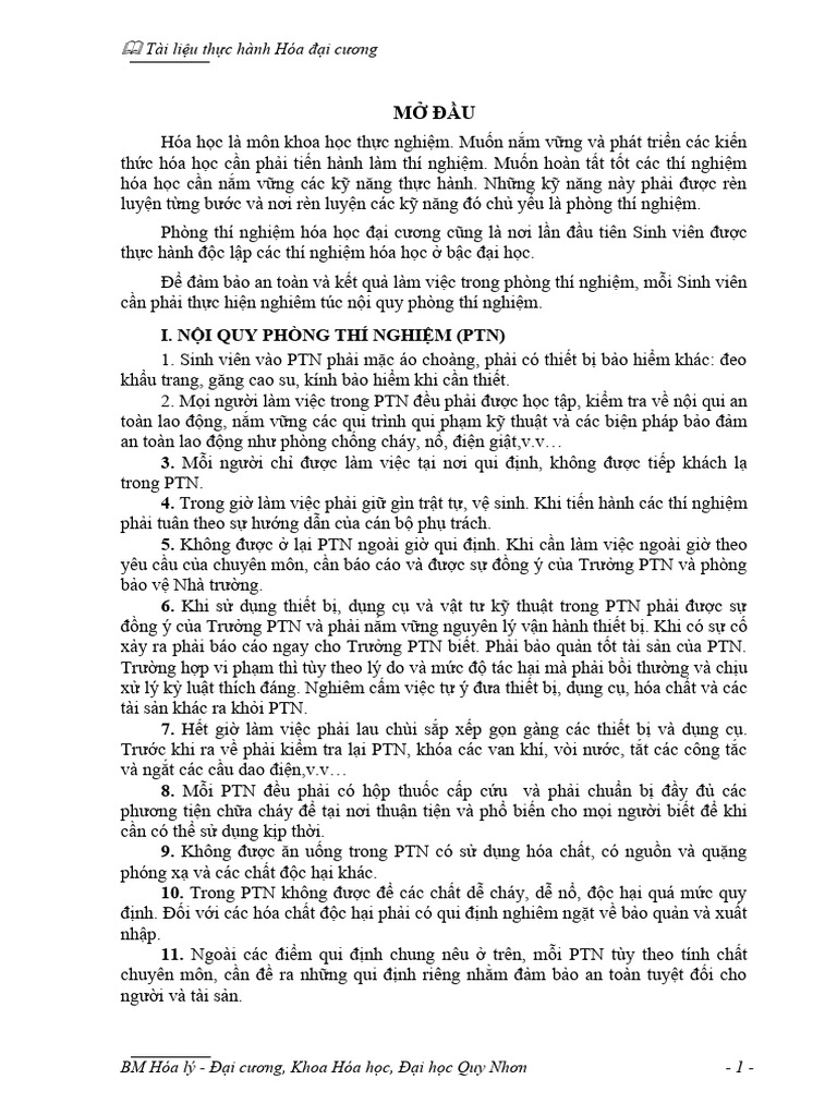 TH Hoa Dai cuong-CNTP-K.46 | PDF