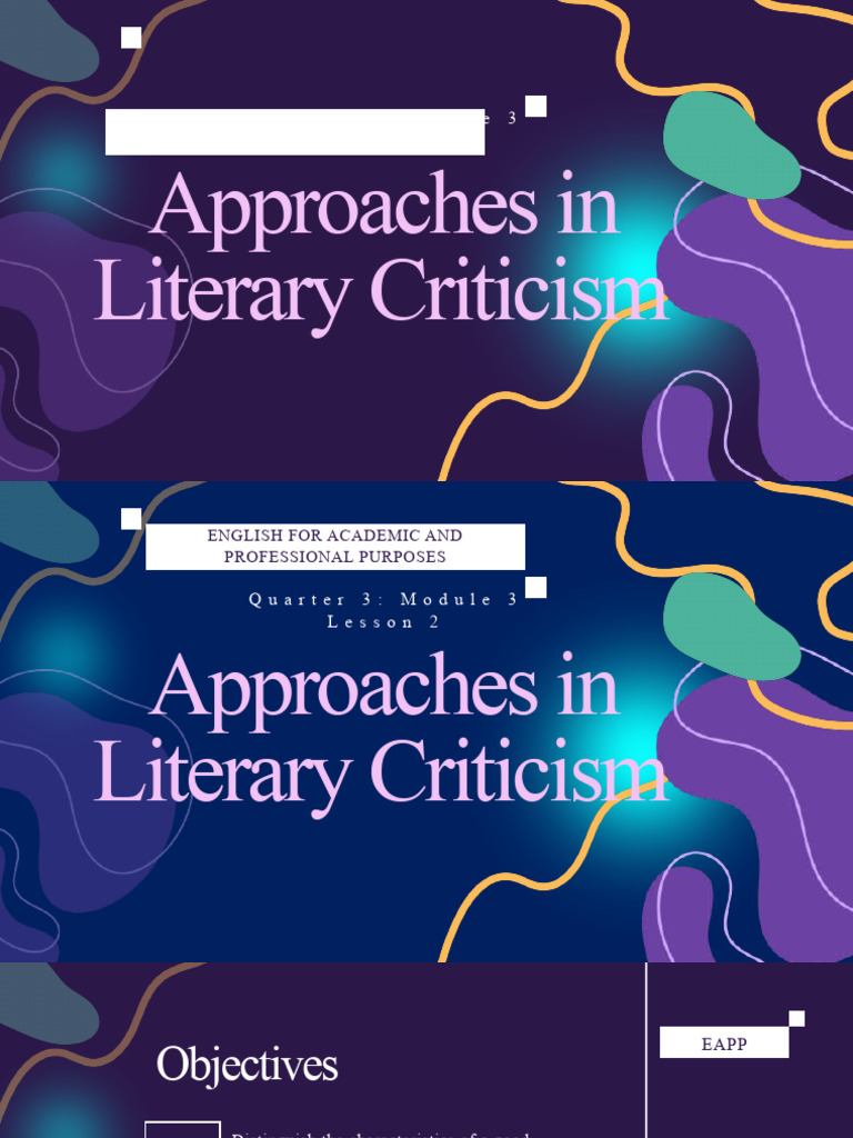Eapp Module 3 - Approaches in Literary Criticism - Lesson 2 | PDF | Media Bias | Bias