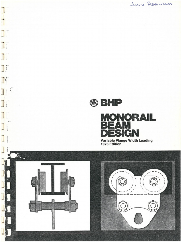BHP Monorail Beam Design - 1978 | PDF