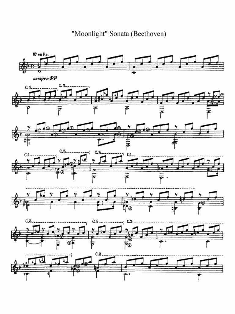 (Beethoven) Moonlight Sonata | PDF