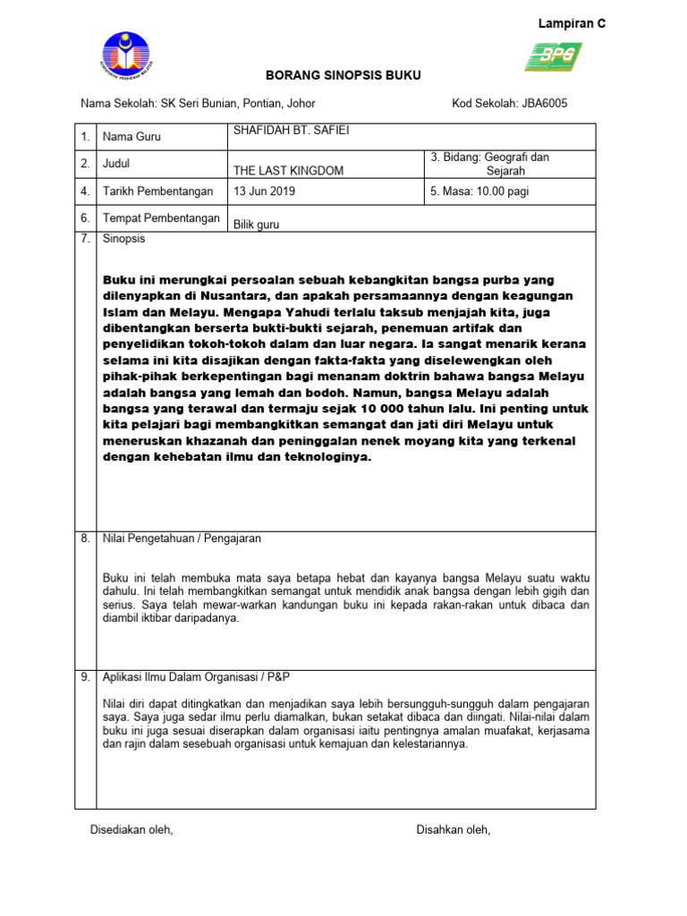 Sinopsis Ulasan Buku SPLKPM | PDF