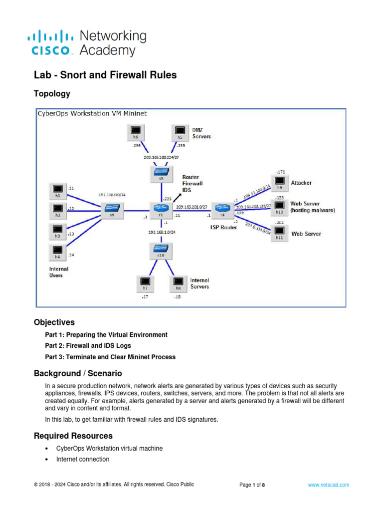 Snort and Firewall Rules | PDF | Firewall (Computing) | Port (Computer Networking)