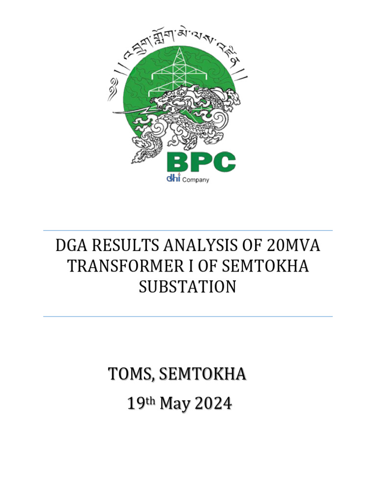 Dga Analysis of 20mva 1 - Toms Sem | PDF | Gases | Chemical Process ...
