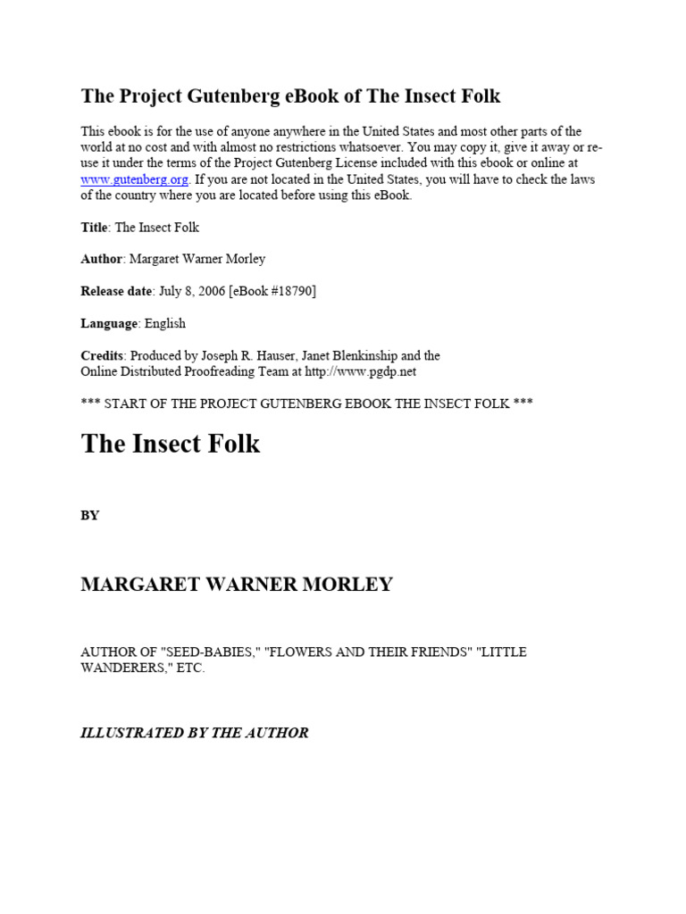 The Insect Folk | PDF | Dragonfly | Fly