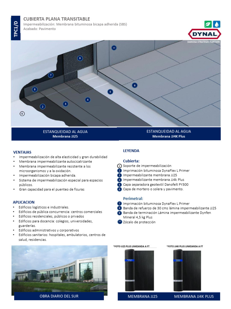 FT-02-Cubierta Plana Transitable | PDF | Materiales