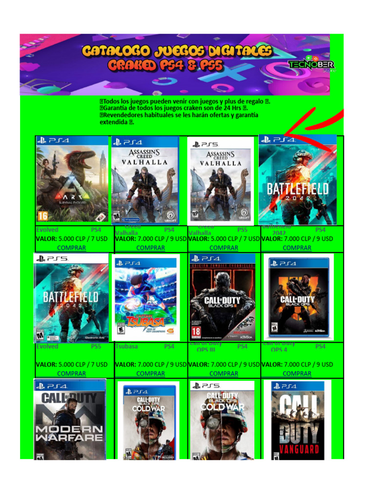 Catalogo Craked PS4 & PS5 2023 | PDF | Editores de videojuegos ...