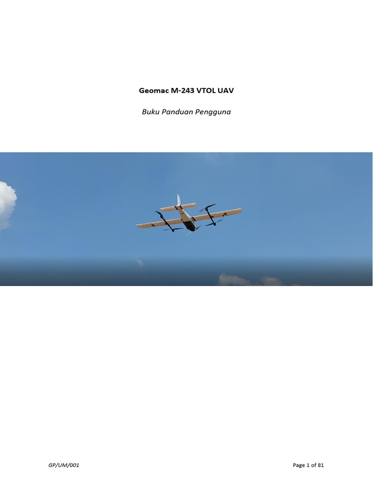 Panduan Geomac M-243 VTOL UAV | PDF