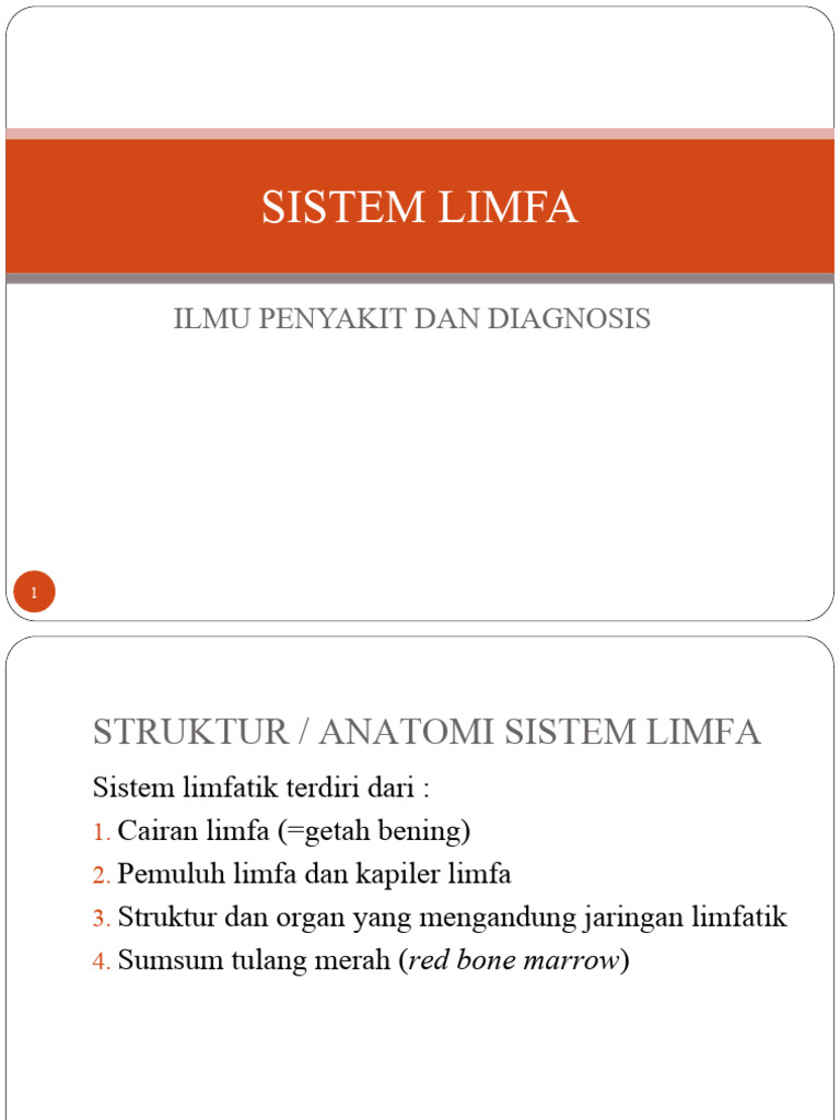 Struktur dan Fungsi Sistem Limfa | PDF