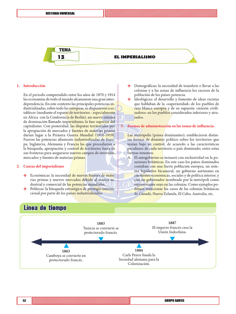 Gauss Comp. H.U - H.P - Geogra. - 3er Grado Anual CC Ce | PDF ...
