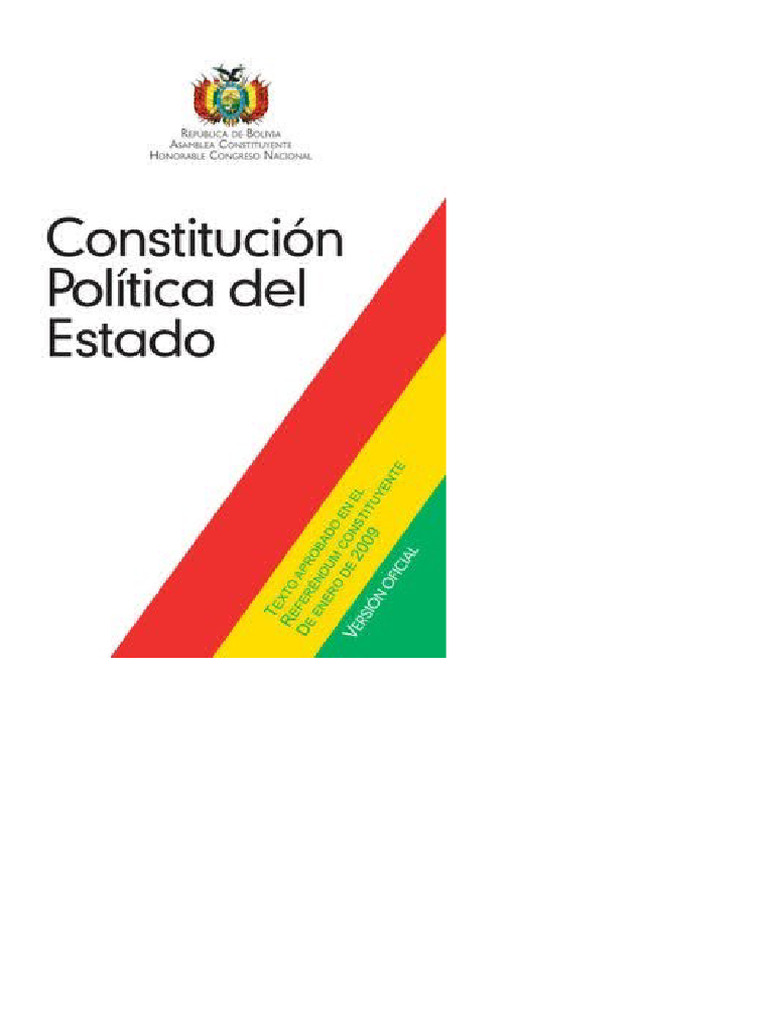 Constitucion Politica de Bolivia | PDF