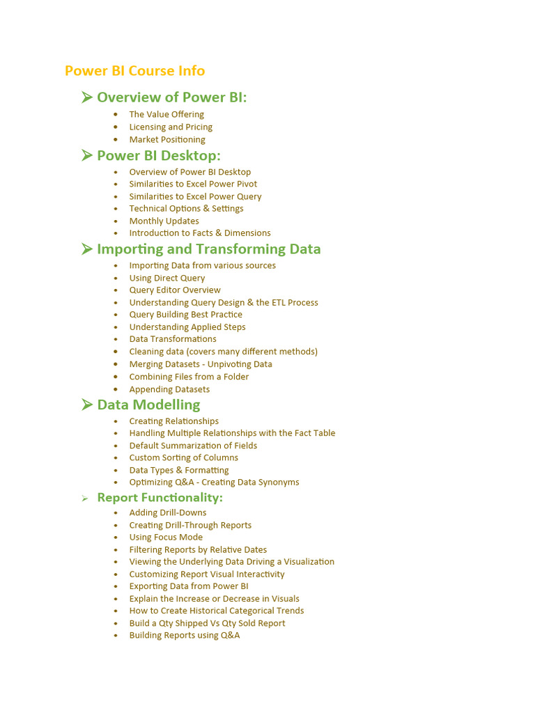 Power Bi Topics | Download Free PDF | Microsoft Excel | Function ...