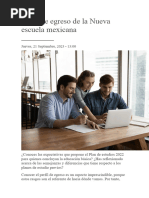Perfil de Egreso 2022 de La Nueva Escuela Mexicana | PDF | Plan de ...