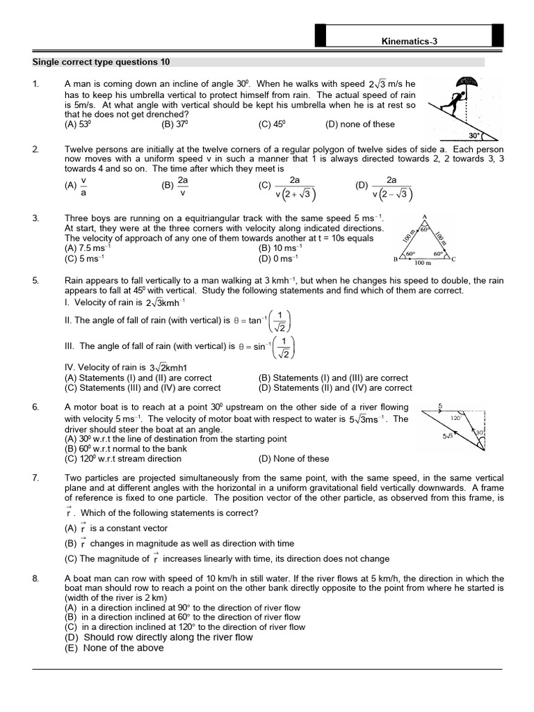 Kinematics-3 | Download Free PDF | Acceleration | Velocity