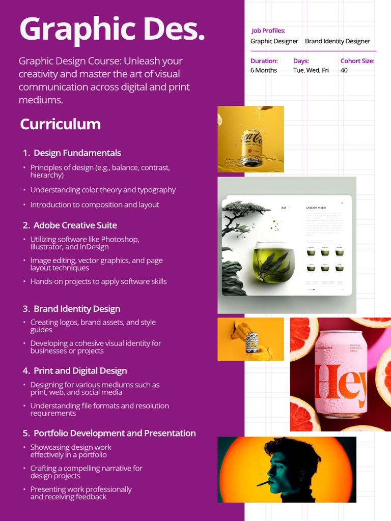 6-Month Graphic Design Curriculum | PDF