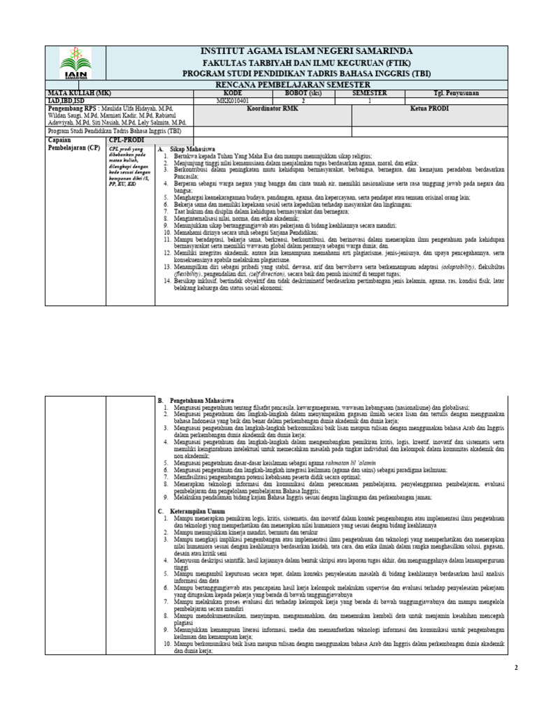 Rps Iad - Ibd.isd Tbi Stndar Kkni Yes | PDF