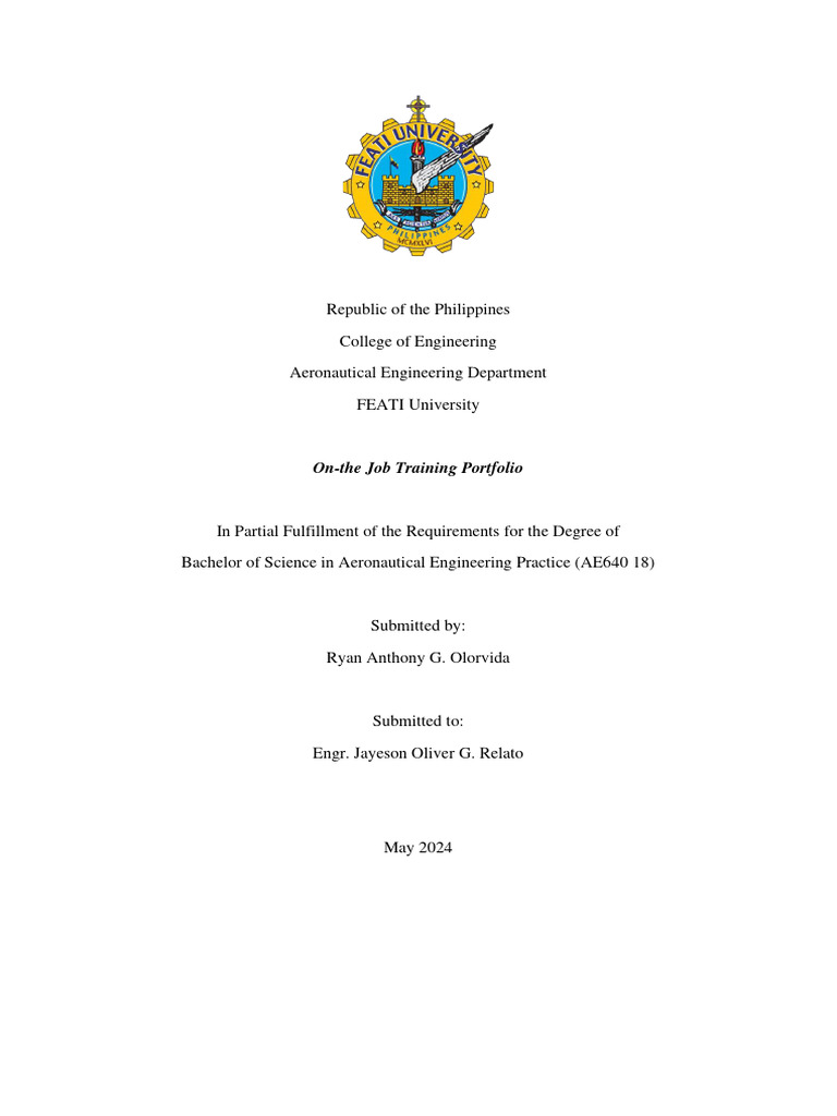 Olorvida - Ryan Anthony - OJT Portfolio | PDF