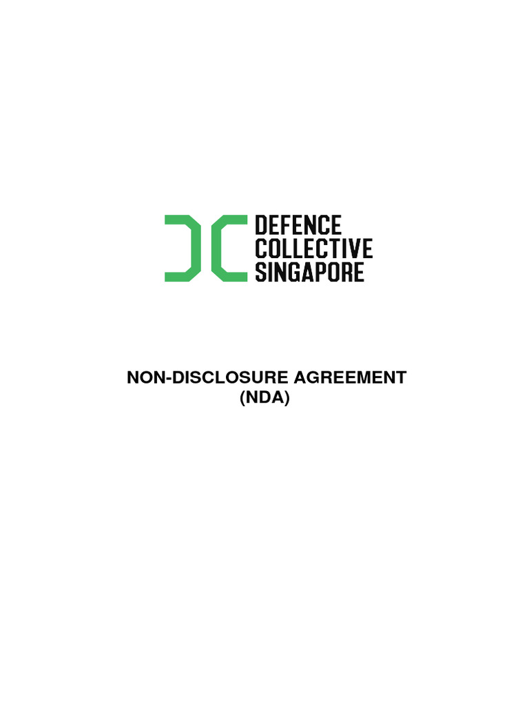 Defence Collective Singapore_NDA | PDF | Non Disclosure Agreement ...
