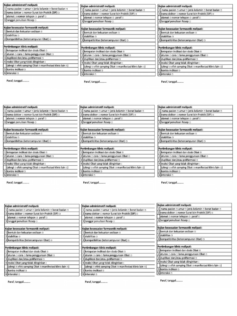 Screening Resep(6) | PDF