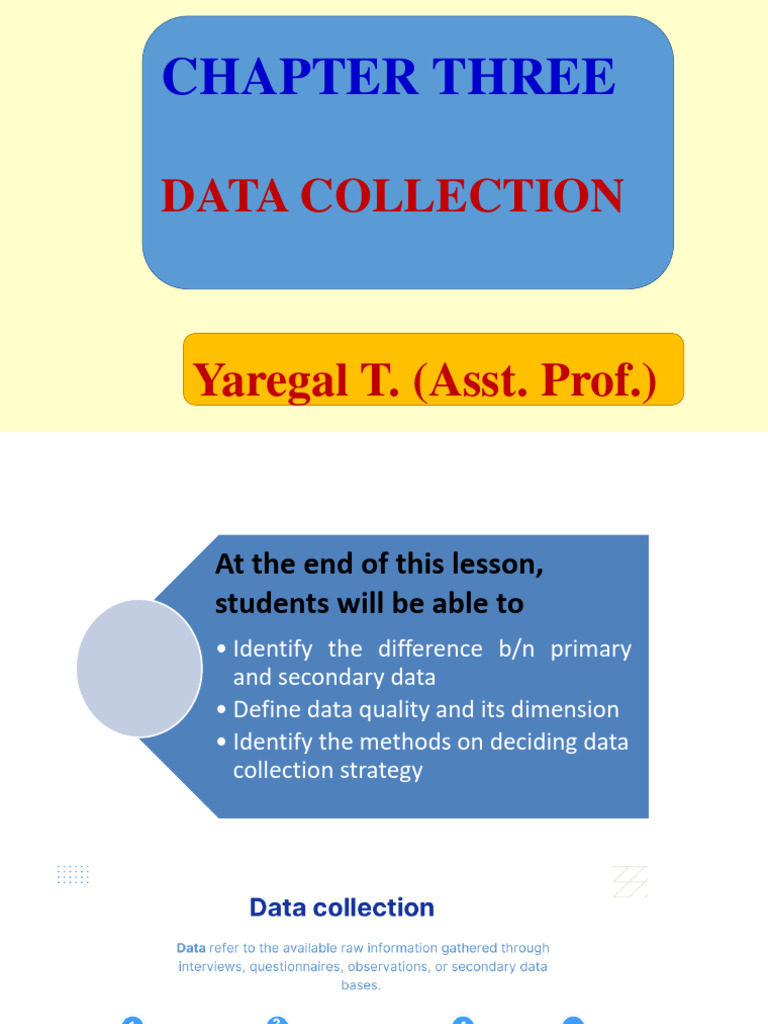 Chapter Three: Data Collection | PDF | Methodology | Qualitative Research