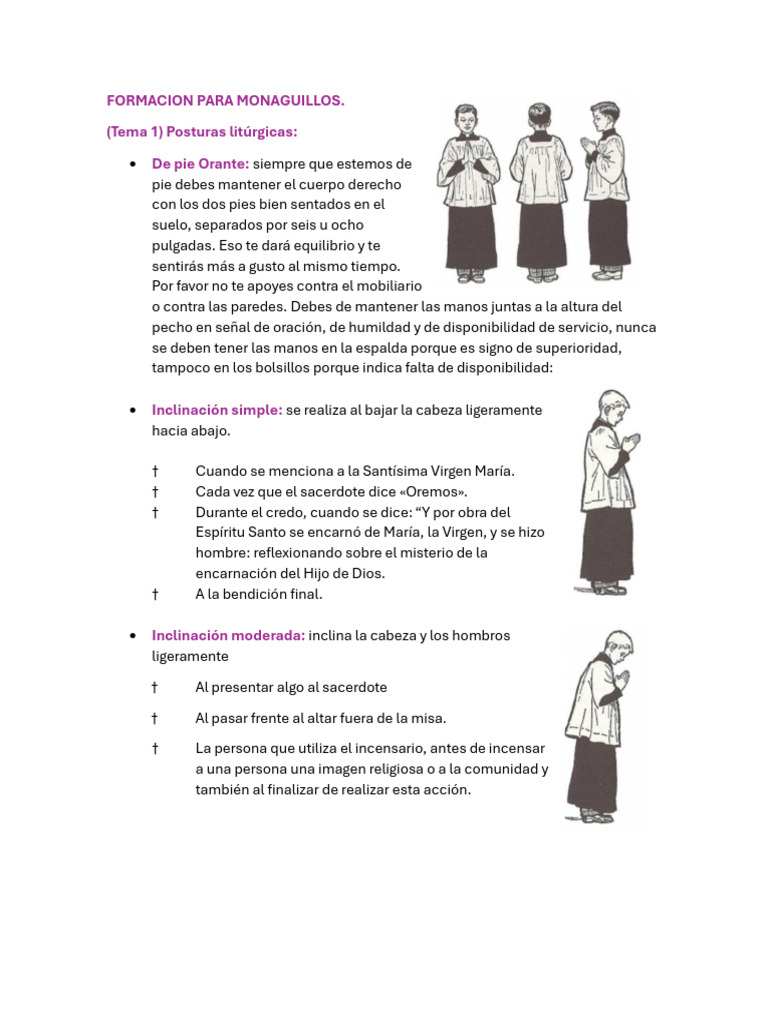 Formacion de Monaguillos Guia 1 | PDF | eucaristía | Adoración ...
