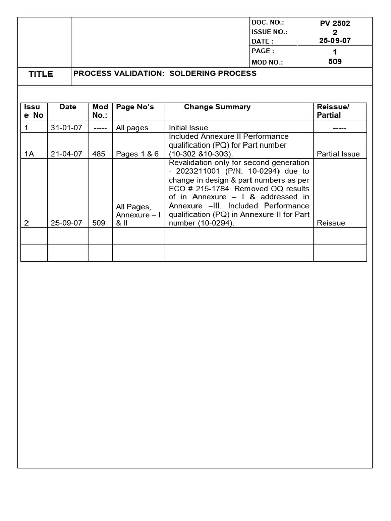 Soldering Process Validation | PDF | Verification And Validation | Soldering