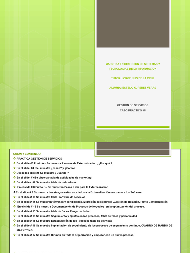 Caso Practico #5 Gestion de Servicos | PDF | Outsourcing | Marketing