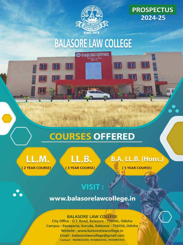 Prospectus Balasore Law College - 2024 | PDF