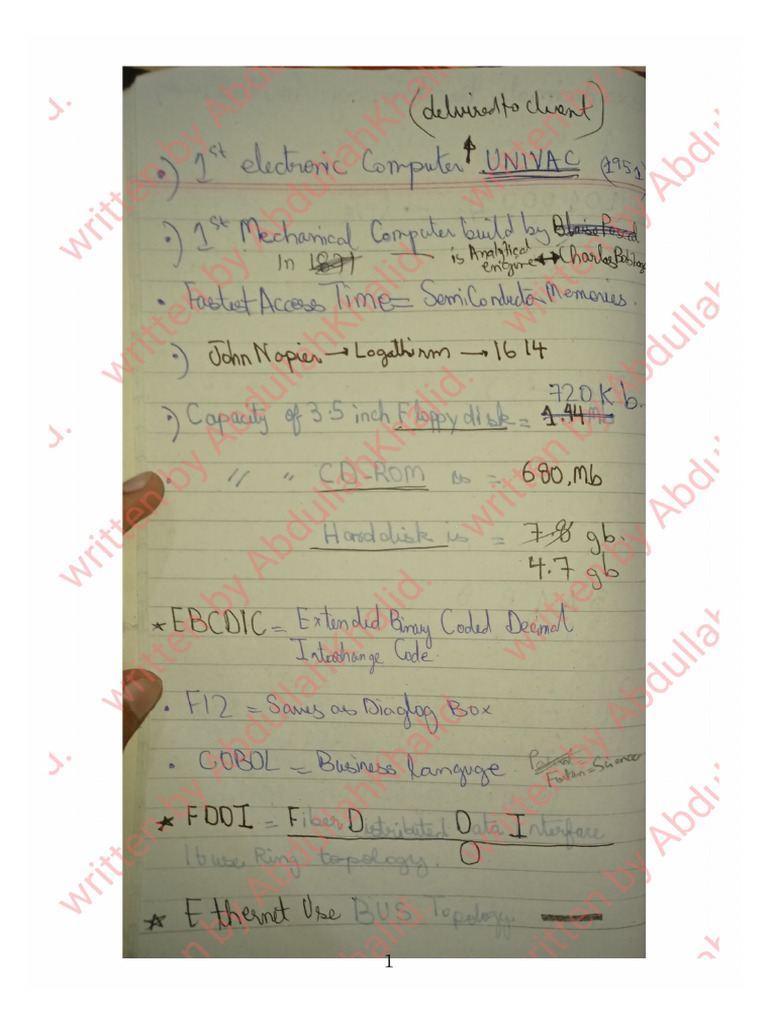 NED Computer PastPapers MCQS Recreation. | PDF