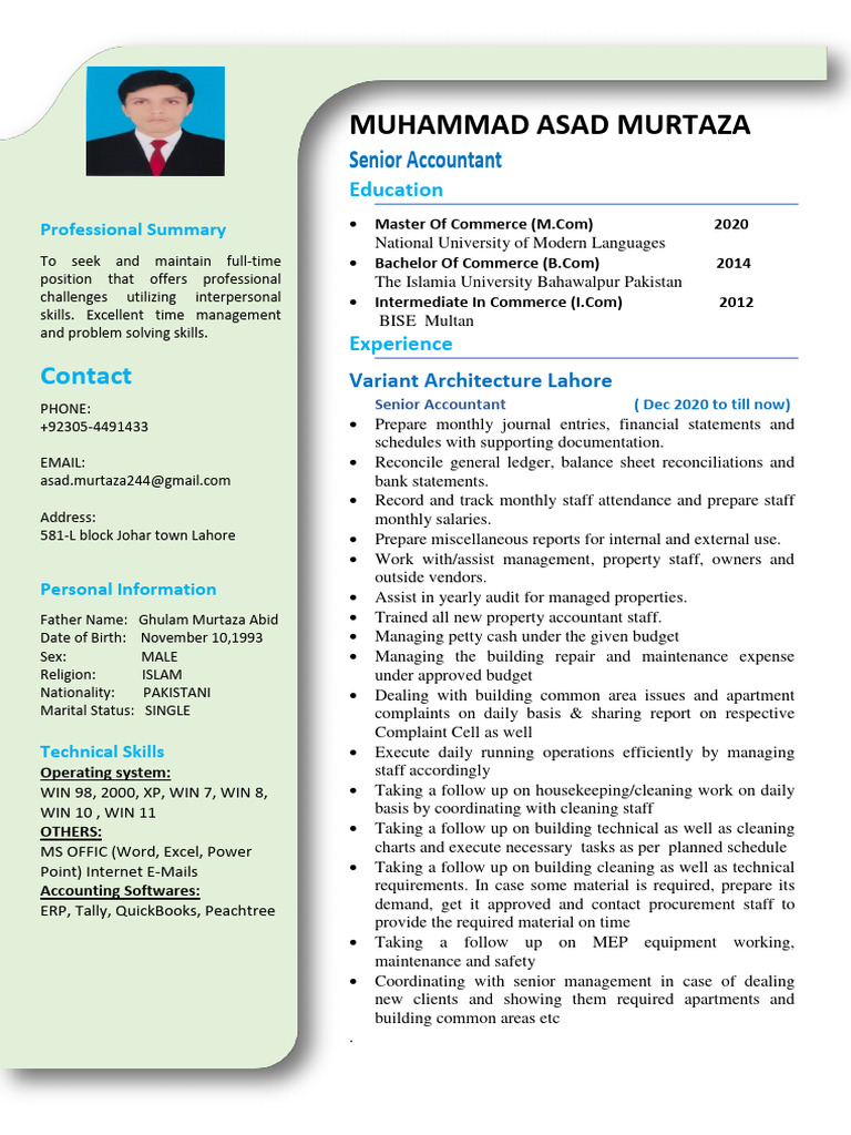 Asad Updated CV | PDF | Business