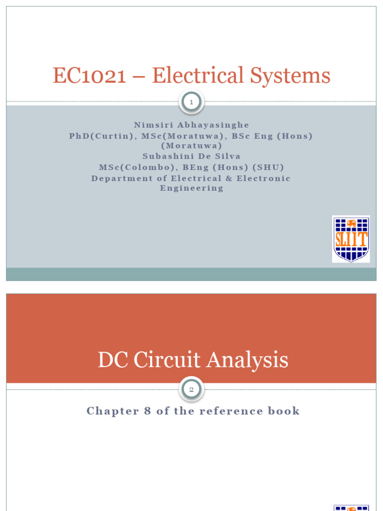 DC Circuit Analysis Techniques | PDF | Electrical Network | Electronic Circuits