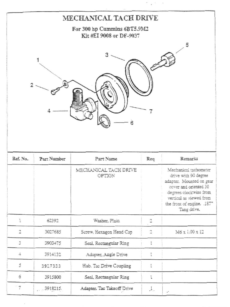 Cummins Tach Drive | PDF