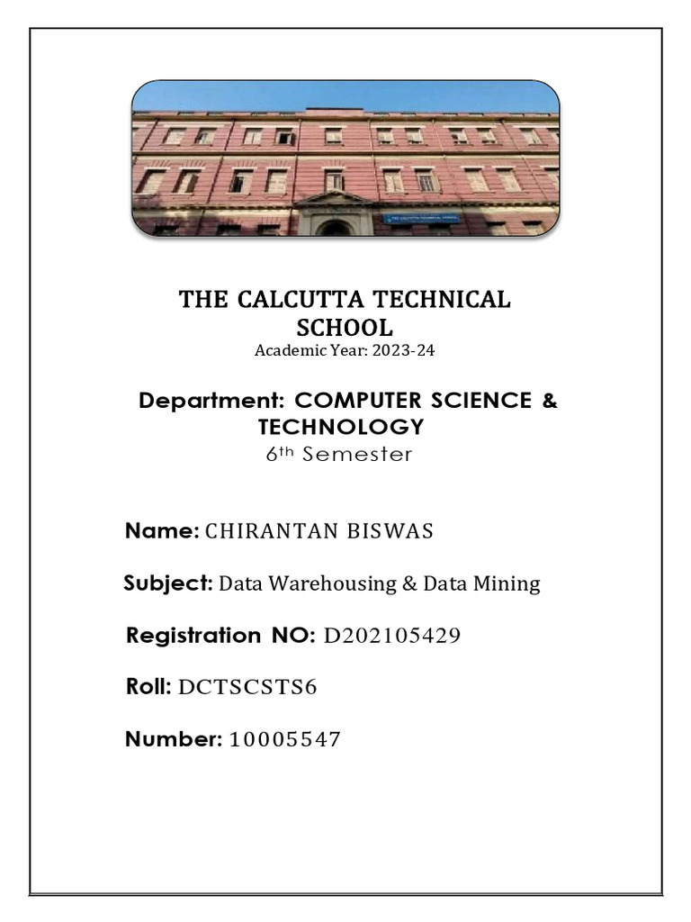 Chirantan Biswas D202105429 DWDM Assignment | PDF