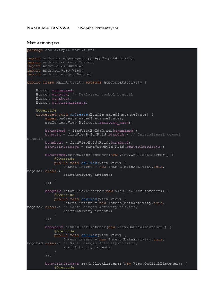TR-4 - Nopika Perdama Yani BR Ginting - 5213351046 | PDF | Android (Operating System) | System ...