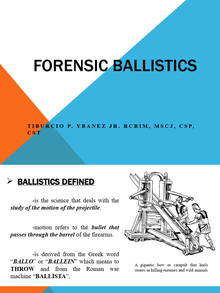 Forensic Ballistics PPT (CBRC) | PDF | Gun Barrel | Bullet