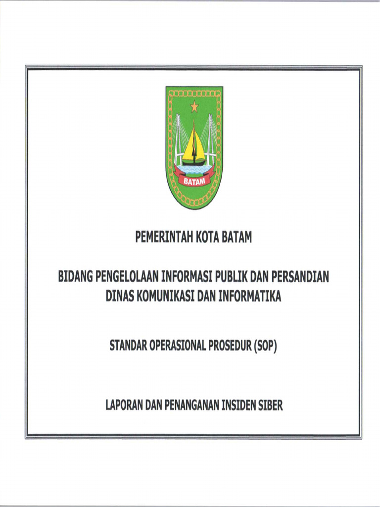 Sop Laporan Dan Penanganan Insiden Siber Cap | PDF