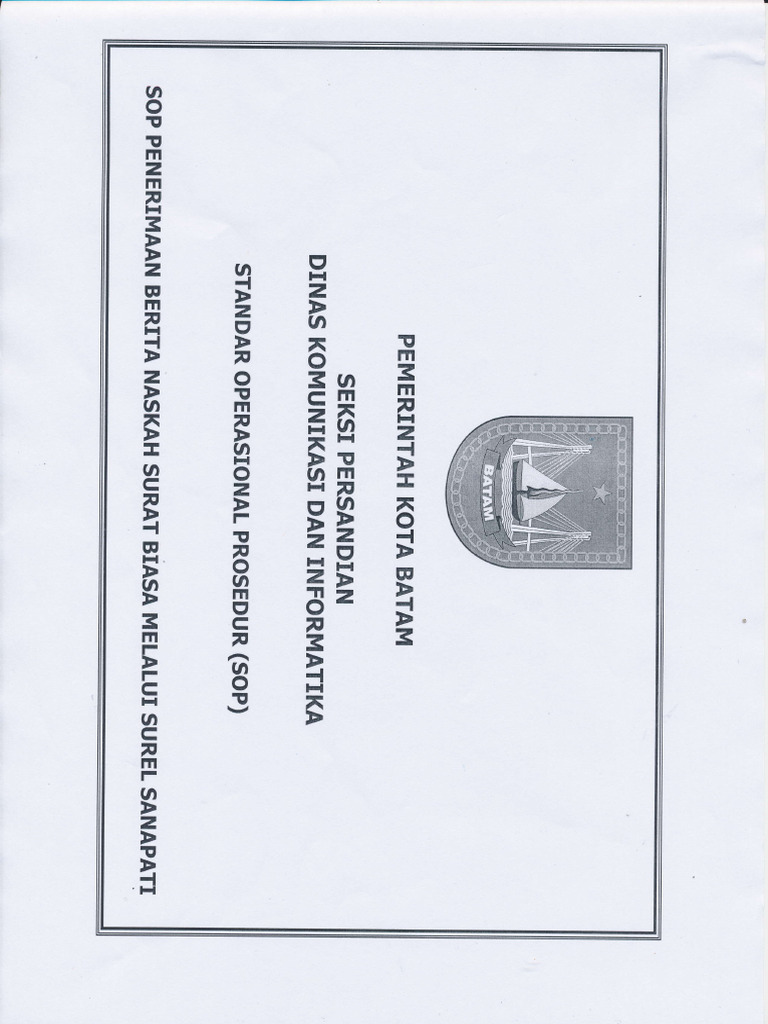 SOP Penerimaan Berita Naskah Surat Biasa Melalui Surel Sanapati | PDF