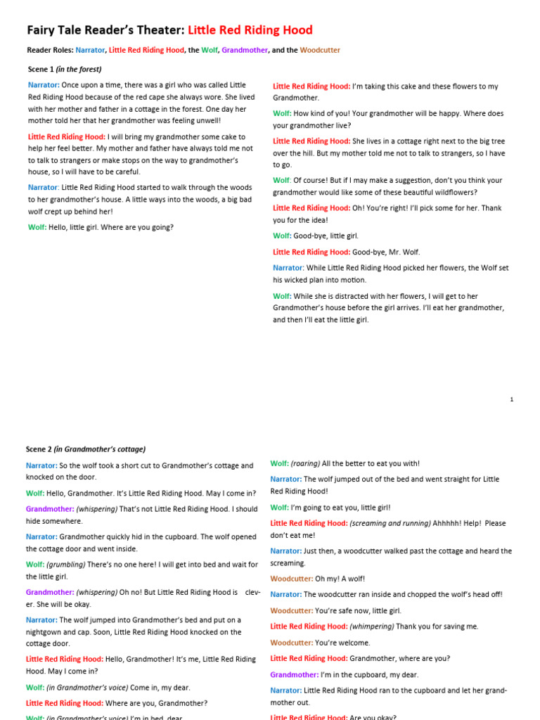 Little Red Riding Hood | PDF | Little Red Riding Hood | Traditional Stories