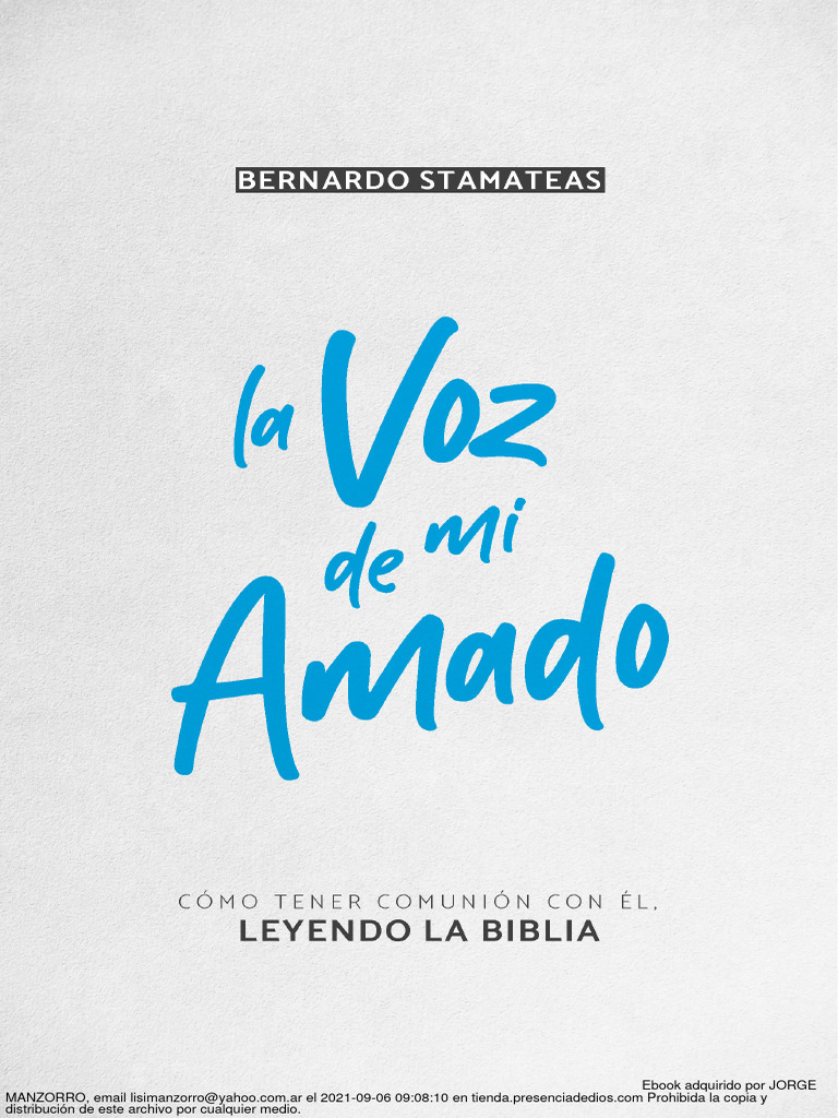 La Voz de Mi Amado BS Digital 2021 Otzyjh 1 | PDF | Amor | Biblia