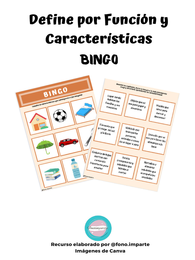 Bingo Define Por Características | PDF