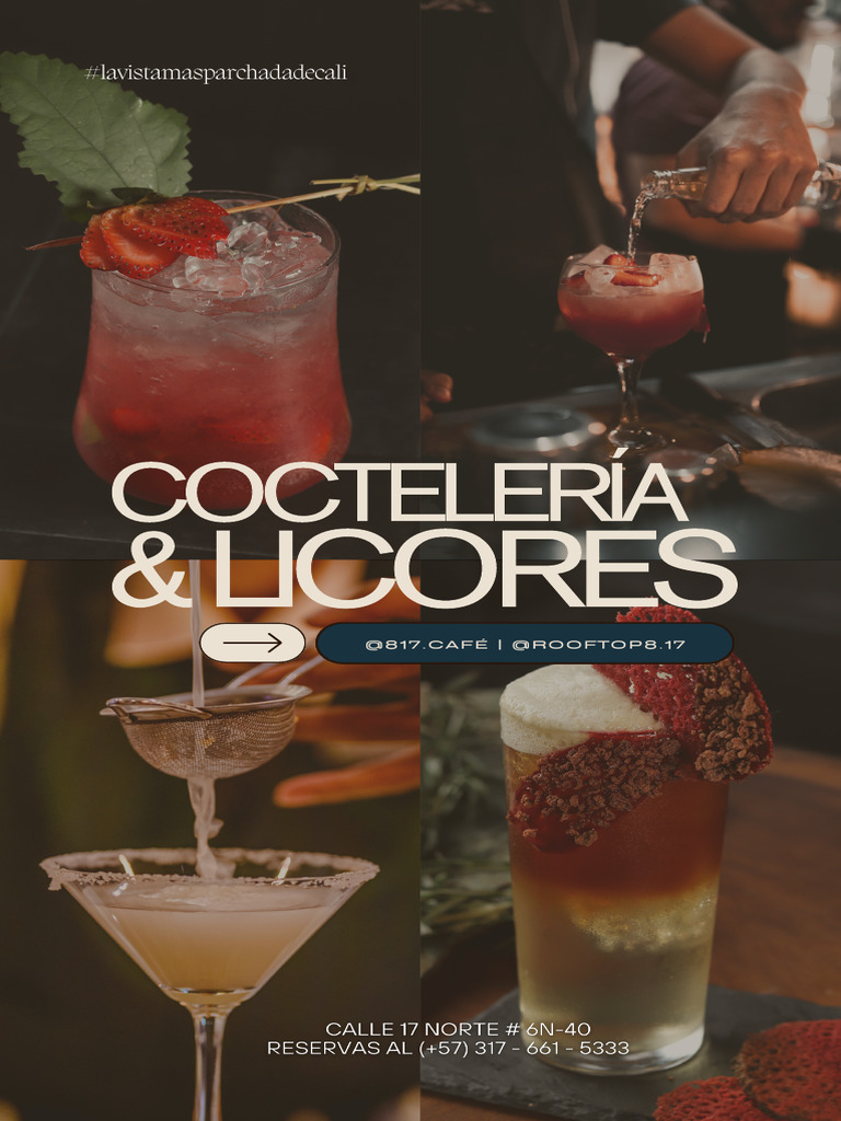 Menú de Cócteles y Licores Variados | PDF | Ginebra | Ron