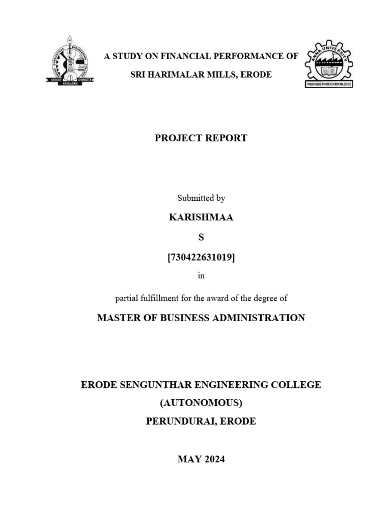 Project Report Model | PDF | Textiles | Banks