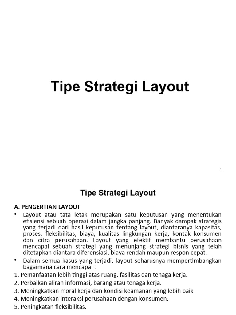 Tipe Strategi Layout Efektif | PDF