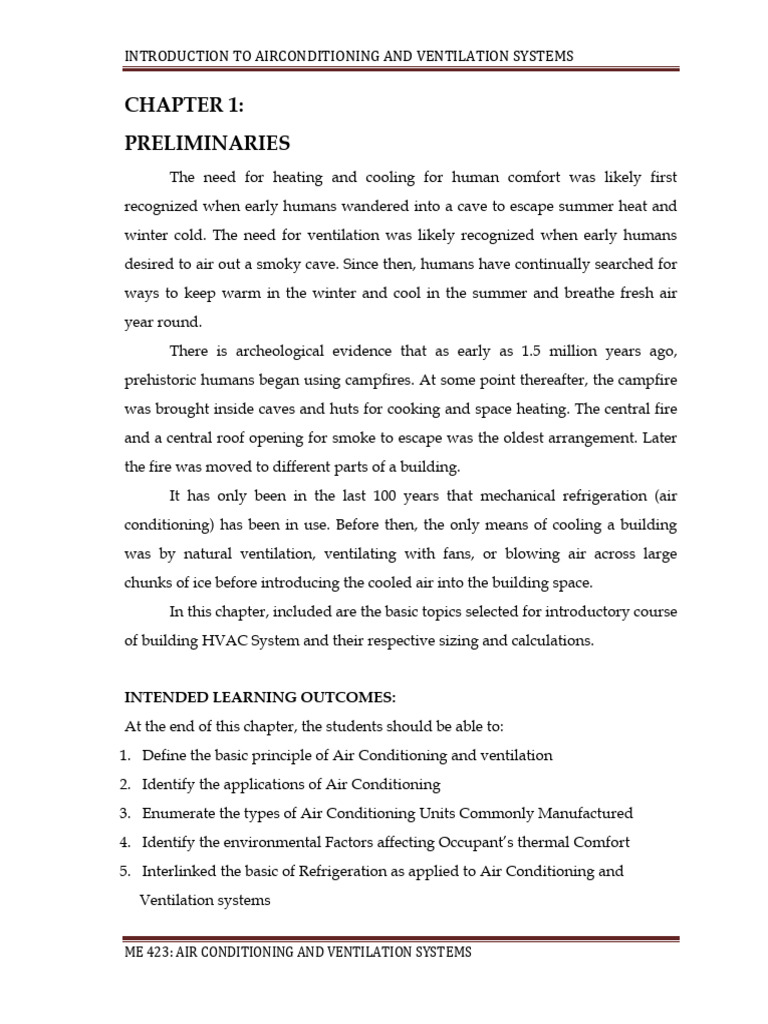 01 Introduction To Airconditioning System | PDF | Air Conditioning ...