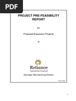 RIL - Project Prefeasibility Report | PDF | Polymers | Polymerization